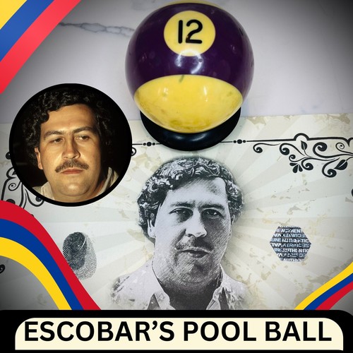 ⭐️ Pablo Escobar Prison Pool Ball Personal Item Celebrity Item Al ...