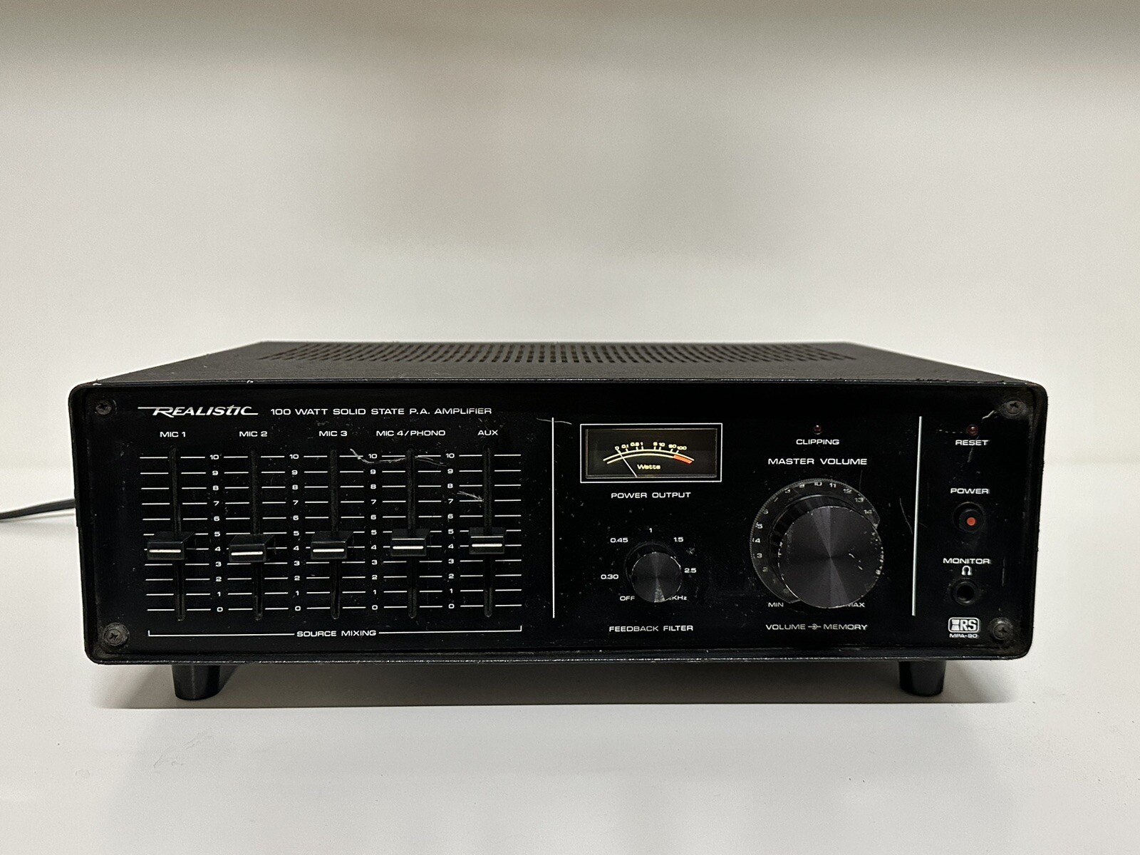 Realistic 100 Watt Solid State PA Amplifier MPA 90 Model 32 2024 for ...