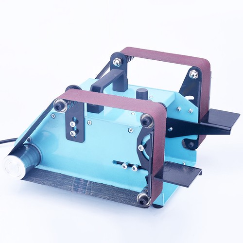 220V Desktop Double Head Electric Abrasive Finishing Machine Belt ...