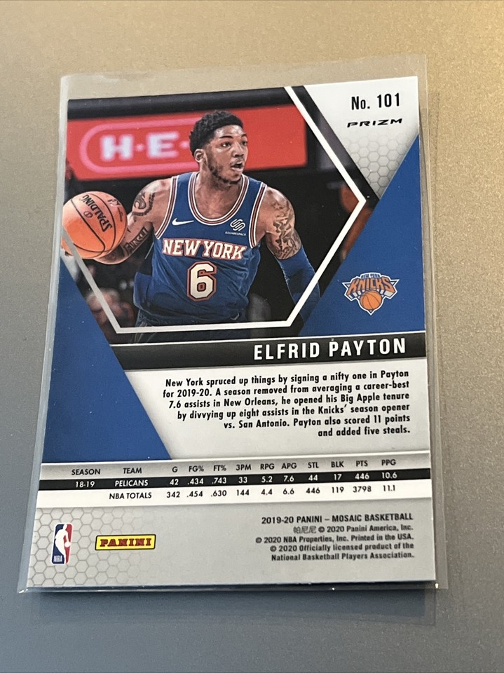 2019-20 Mosaic Elfrid Payton Blue Reactive Prizm NM! | eBay