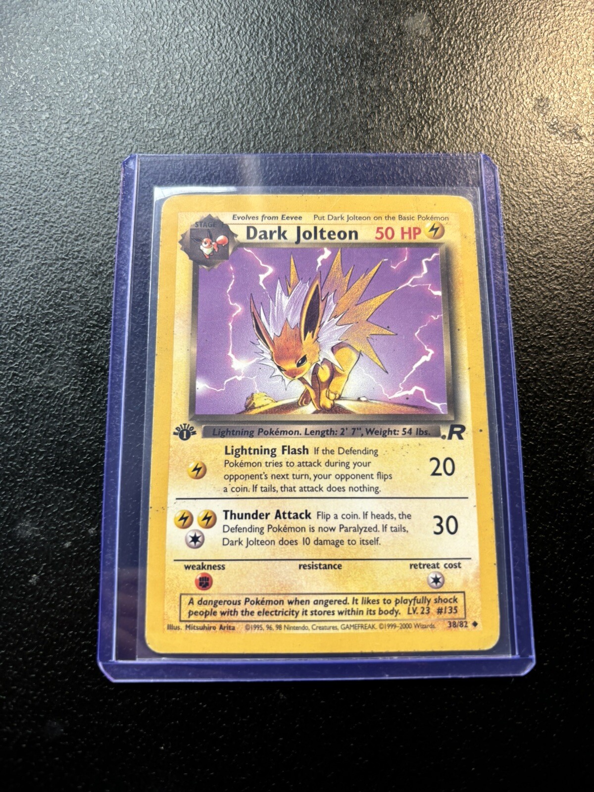 Pokémon TCG Dark Jolteon Team Rocket 38/82 Regular 1st Edition Uncommon ...
