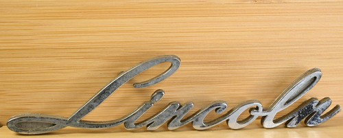 Vintage Metal 1949 Lincoln Logo Script Emblem | eBay