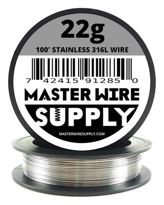 Stainless Steel 316L - 100' - 22 Gauge Wire - 100Ft - 0.65Mm - 0.025In ...