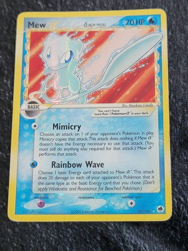 Mew Gold Star (Delta Species) 101/101 Dragon Frontiers Holo | eBay