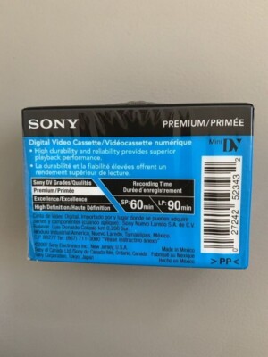 Original SONY Mini DV Digital Video Cassette Tapes DVC 60 min Premium ...
