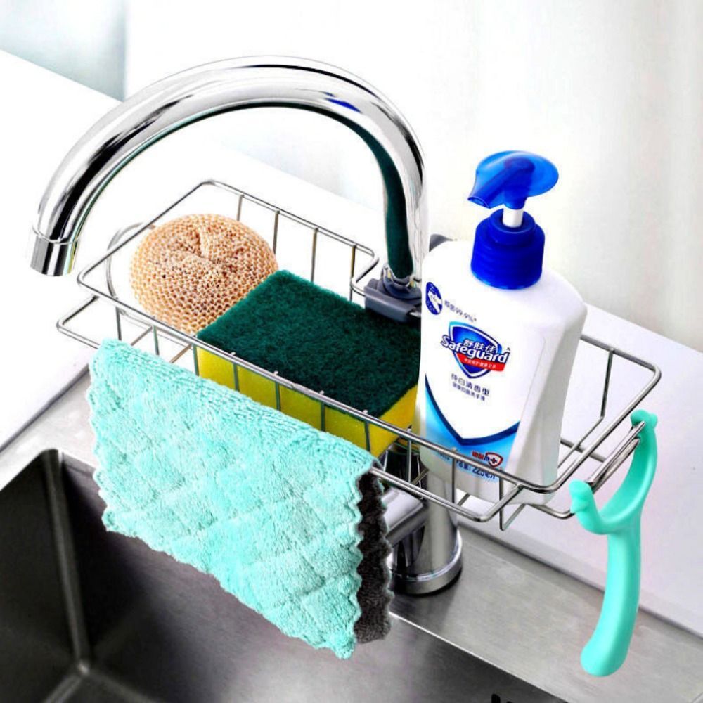 Home Kitchen Bathroom Faucet Sink Sponge Hanging Tap Storage Holder ...