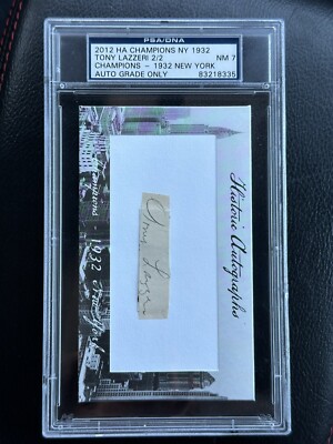 2012 HISTORIC AUTOGRAPHS HA TONY LAZZERI Auto 2/2 PSA/DNA 7 HOF New ...