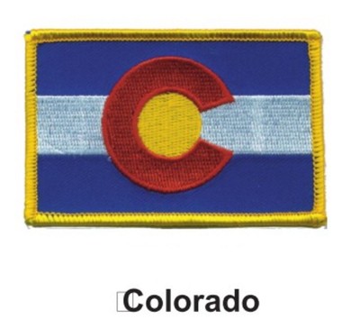 COLORADO STATE FLAG EMBROIDERED PATCH - IRON-ON - NEW 2.5 x 3.5" FREE ...