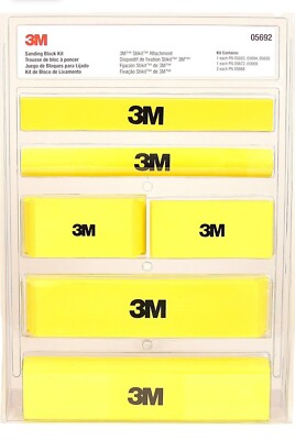 3M 05692 Stikit Sanding Block Kit 5692 -PSA Attachment, 6 Blocks! Not ...