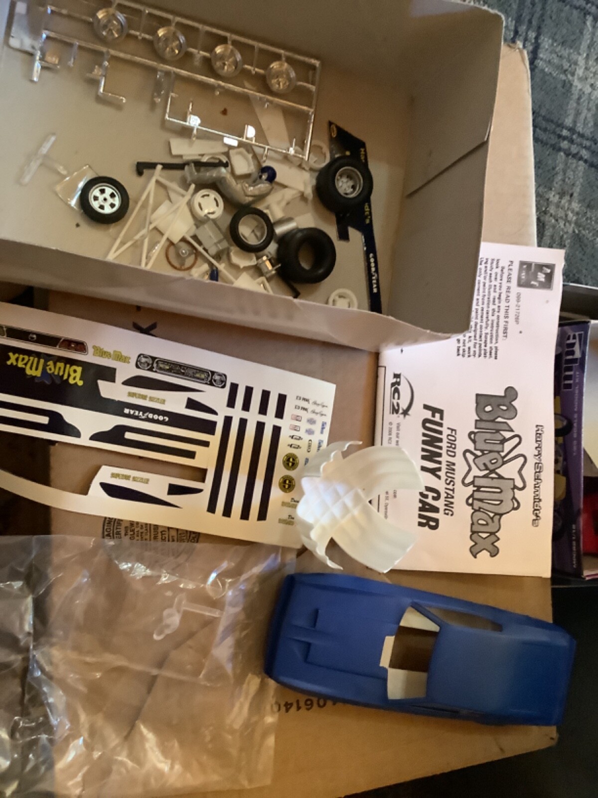 AMT BLUE MAX FORD MUSTANG FUNNY CAR 1/25th Model Kit parts | eBay