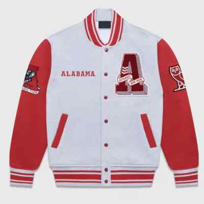 Letterman Alabama Crimson Tide Grey and Red All Wool Varsity Jacket | eBay