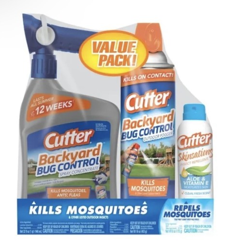 Cutter Backyard Mosquito and Bug Control Insect Killer ~ 3 Piece Value ...