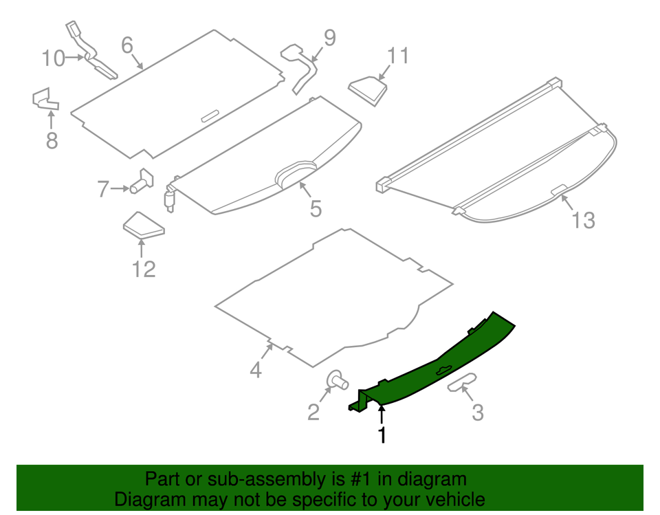 Genuine Nissan Sill Trim 84992-5HA0A | eBay