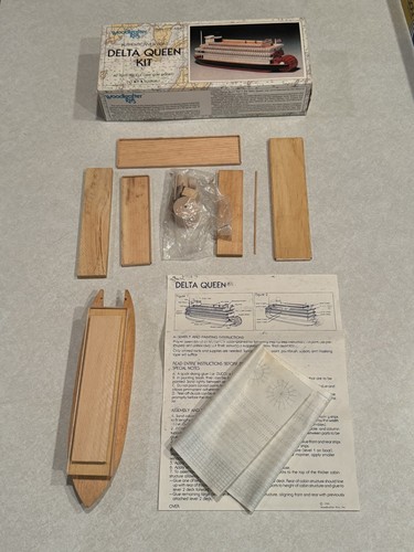 Vintage 1981 Delta Queen River Boat Model Kit By WoodKrafter Kits Open ...