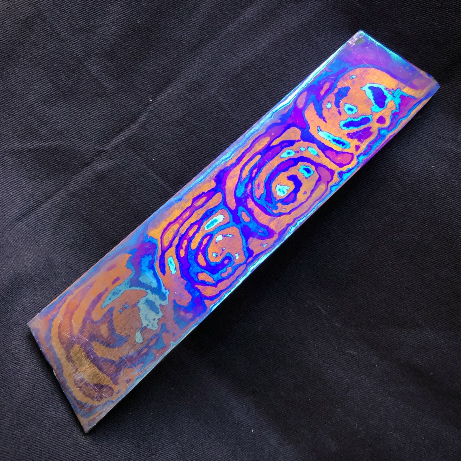 TITANIUM DAMASCUS Billet, 3 Alloys, Hand Forge for Crafting. US Stock ...