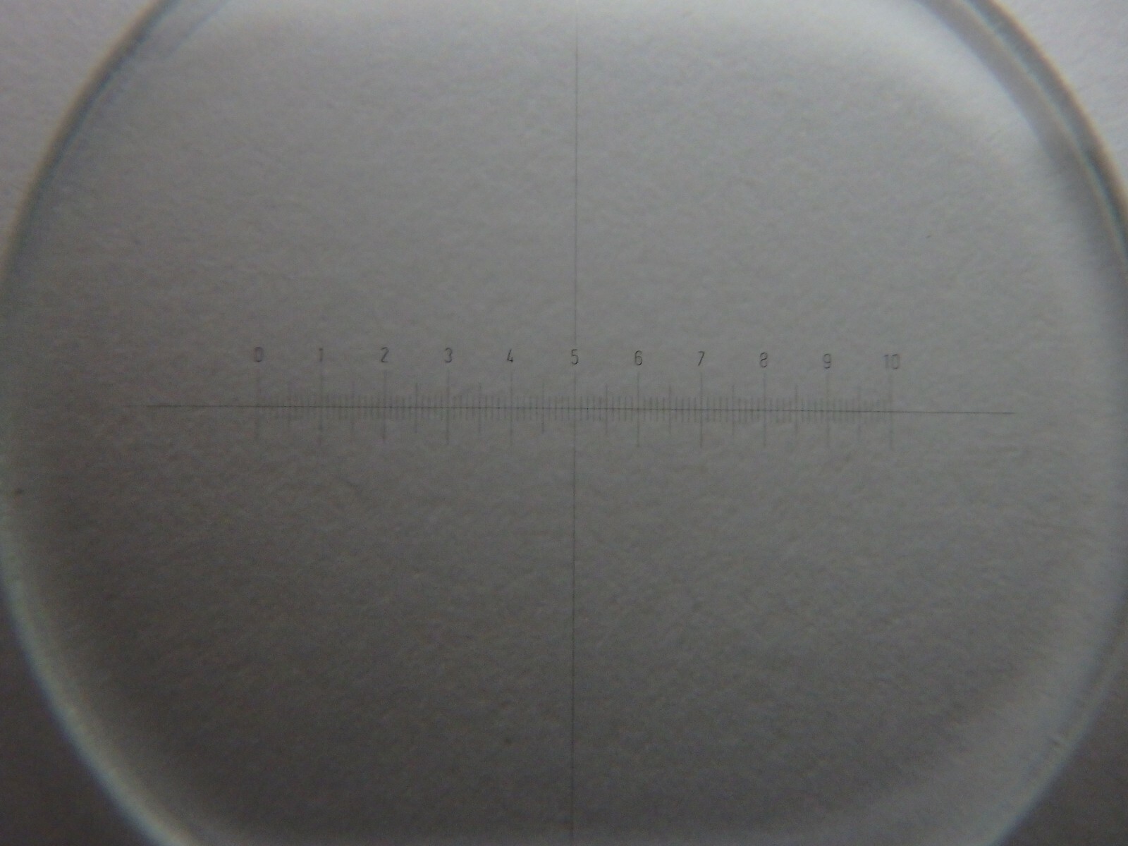 Eyepiece graticule 19mm for Olympus CH20 with cap ; 1cm=100 divs+a ...