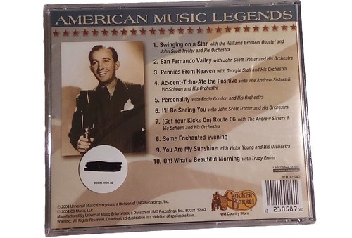 BING CROSBY American Music Legends NEW Music CD Cracker Barrel 2004 ...
