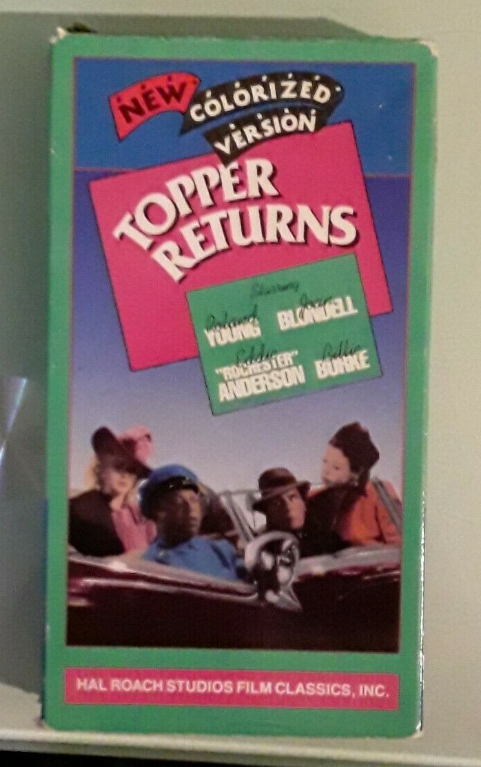 roland young / joan blondell TOPPER RETURNS billie burke VHS VIDEOTAPE colorized | eBay