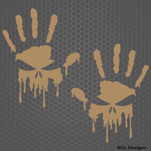 Dripping Skull Hand Wave Pair Off Road 4x4 Truck SUV Vinyl Decal ...