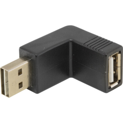 PRO2 USB 2.0 Right-Angle Adaptor Double Sided a Plug to Socket ...