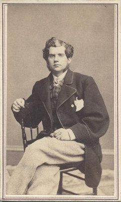CIVIL WAR ERA CDV PORTRAIT OF YOUNG MAN W/ MUTTON CHOPS SEATED - NYC ...