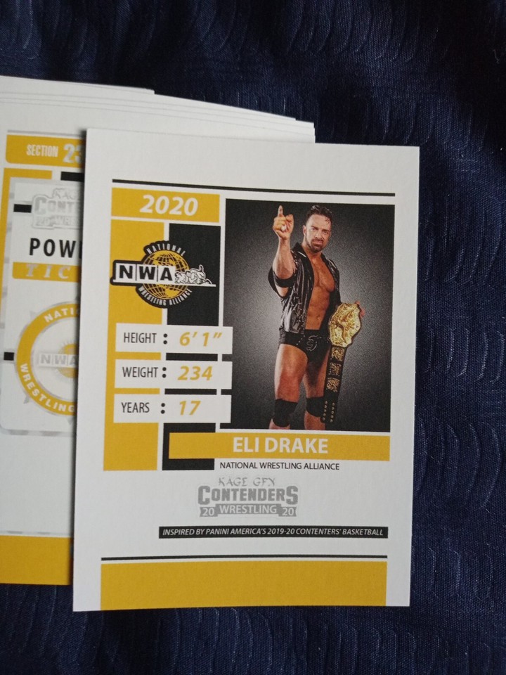 Eli Drake (LA Knight) Contenders Custom Trading Card | eBay