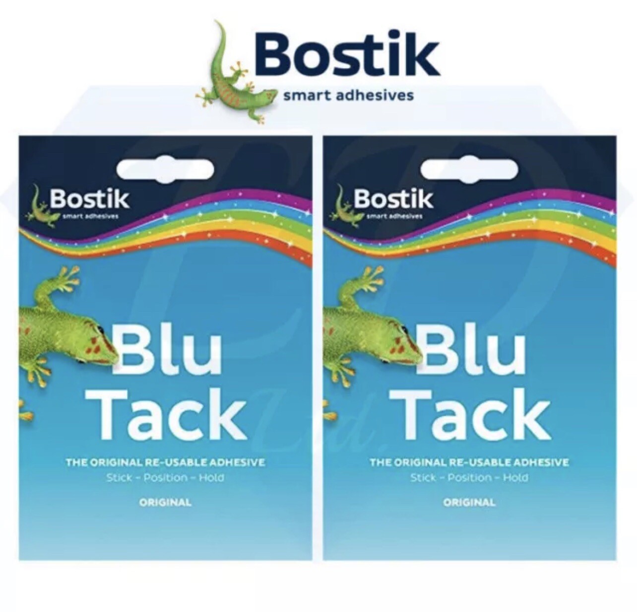 7 x Blu Tack Sticky Re-usable Blue Tack Adhesive Putty Tac (Blue Blu ...