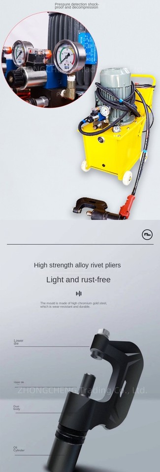 Portable Hydraulic Riveting Machine Double Head Electric Riveting ...