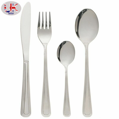 Traditional Cutlery Set 16pc Tableware Kitchen Essentials Stainless ...