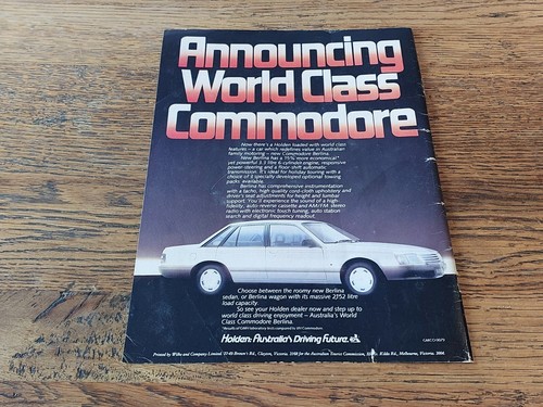 Holden Commodore - Magazine Advert Announcing Launch Vintage Ad | eBay