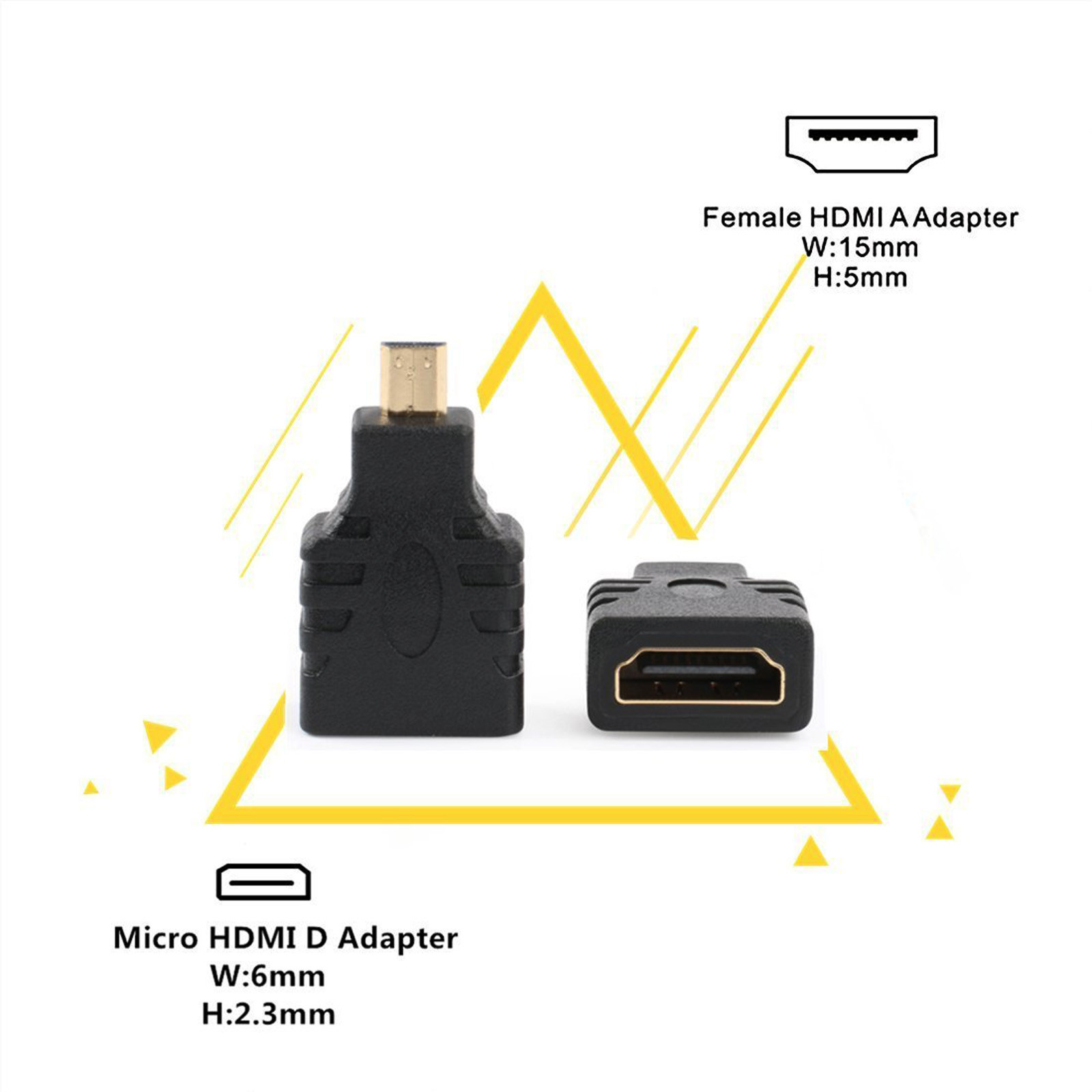 Newest Mini HDMI Type C Female To Standard HDMI Type A Male Adapter ...