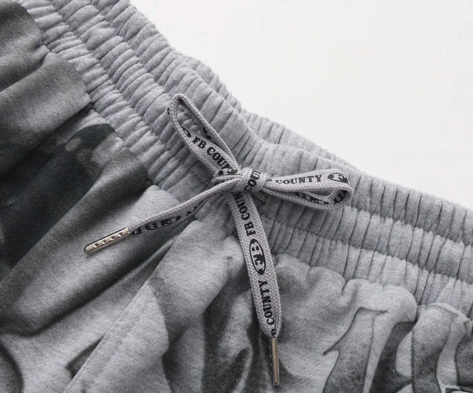 FB County Oversized Baggy Soft Thick Gray Tatted Up Hoodie Sweatpants ...