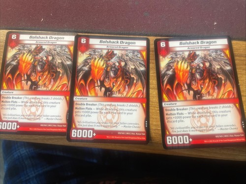 Kaijudo X3 BOLSHACK DRAGON Rare #105/165 3RIS Rise of the Duel Masters ...