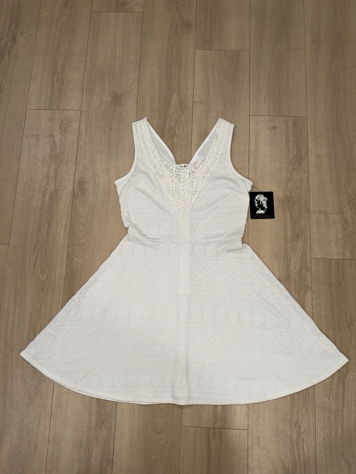Marilyn Monroe Brand White Dress Womens Size Large Summer Spring New ...
