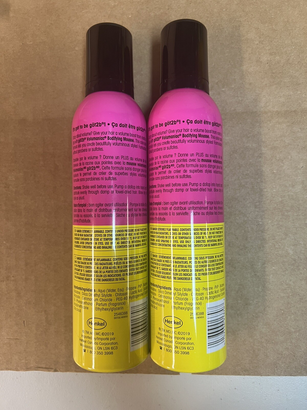 Schwarzkopf Got2b Volumaniac Bodifying Hair Mousse 8 oz Lot of 2 | eBay