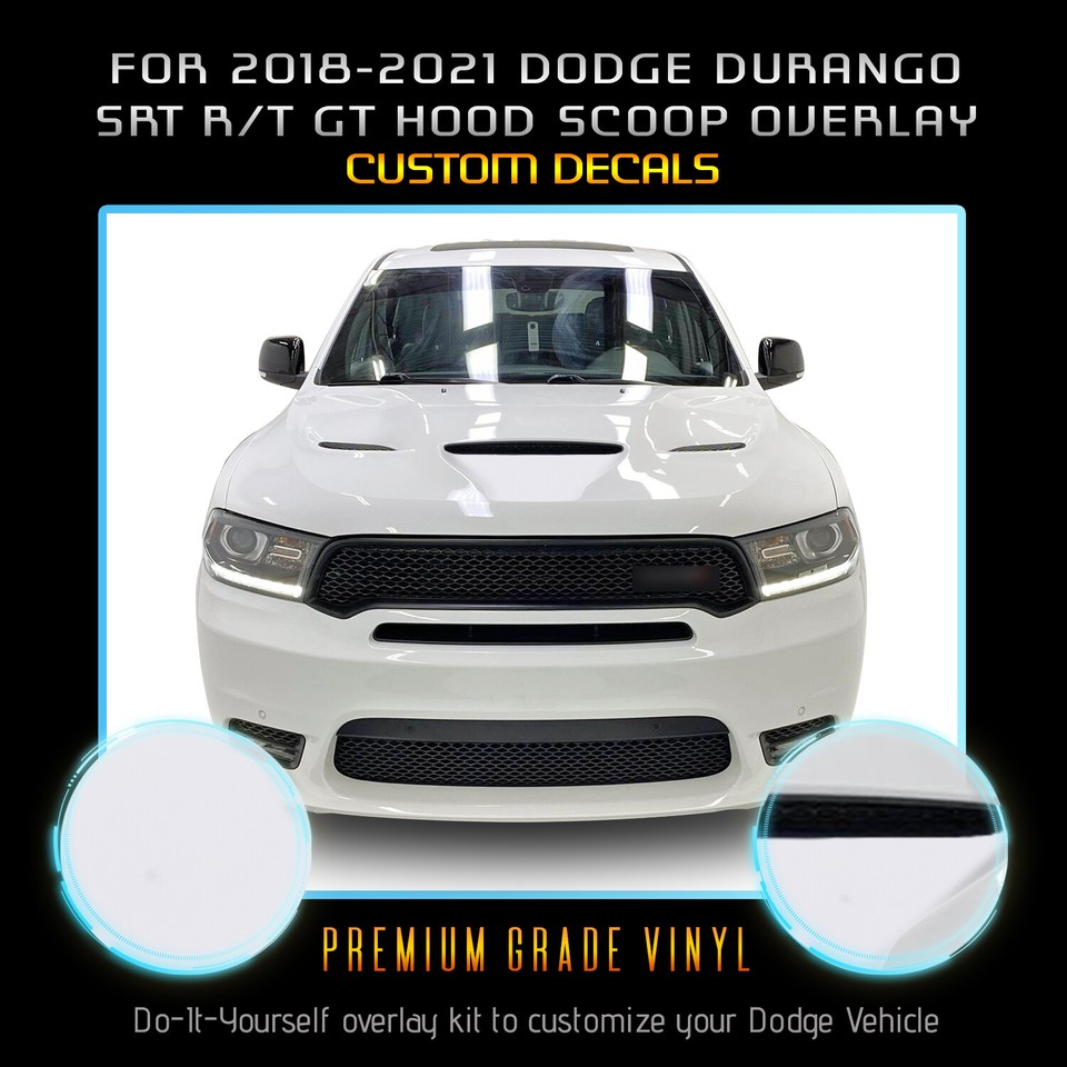 For 2018-2021 Dodge Durango SRT R/T GT Hood Scoop Graphic Decal - Matte ...