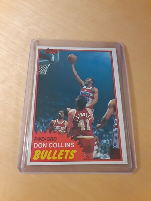 1981/82 Topps #95 East DON COLLINS Washington Bullets Basketball Card ...