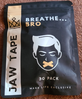BreatheBro Jaw Tape 1 Pack Package Mouth Tape Breathable & Effective 30 ...