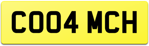 CO04 MCH ' COO ' CAR REG NUMBER PLATE / MICH MISH MITCHELL MICHELLE ...
