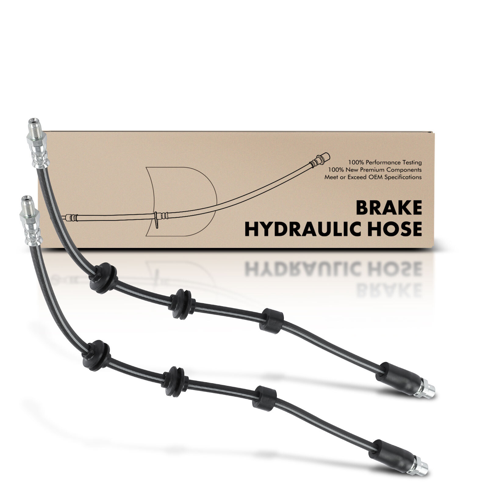 2x Brake Hose Front Left & Right for BMW 1 3 E81 E88 E90 E93 Z4 E89 ...