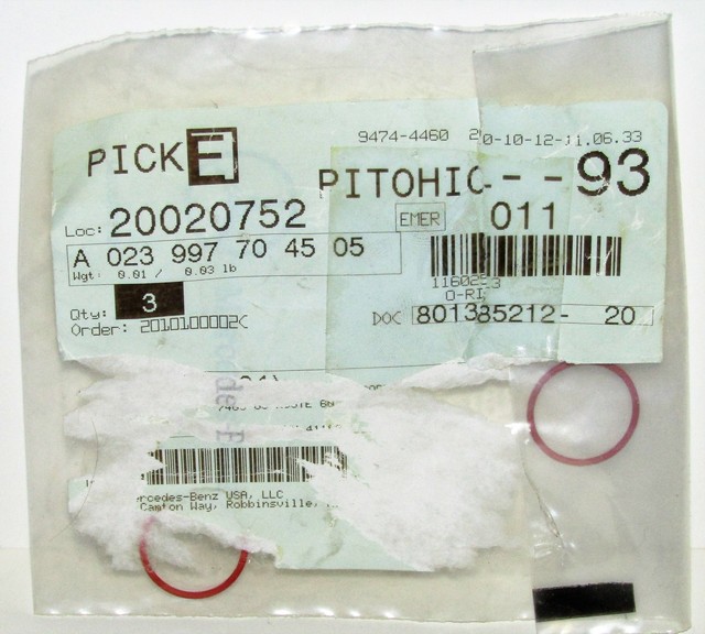 Mercedes-Benz Gen Power Steering Drain Plug O-ring Seal Gasket 25x ...