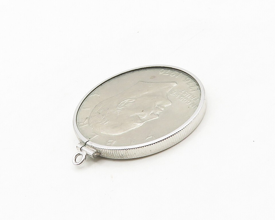 925 Sterling Silver Vintage United States Dollar Coin Medal Pendant ...