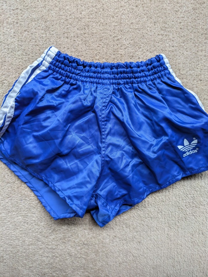 Adidas D3 Blue Shiny Sprinter Shorts Beckenbauer Vintage Retro Trefoil ...