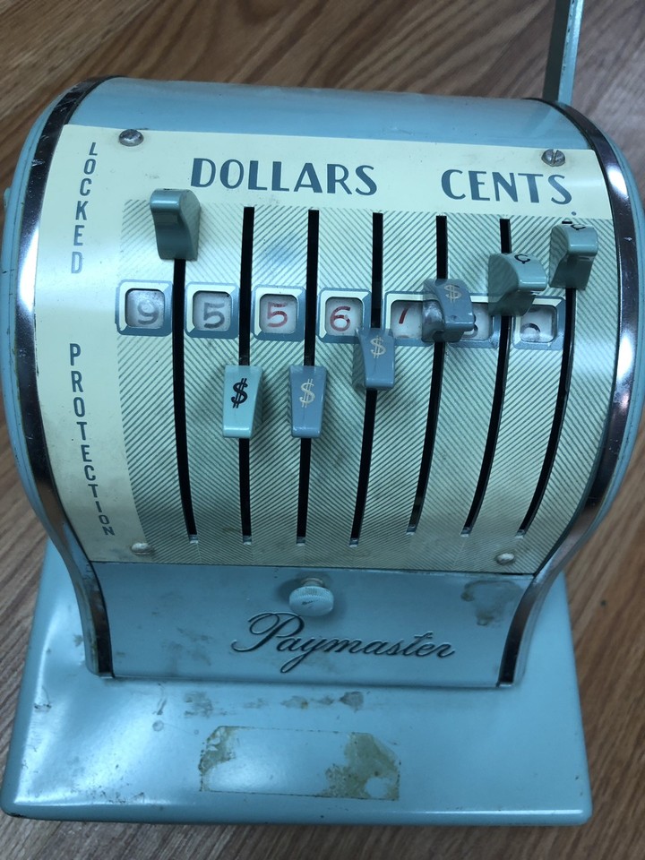 PayMaster S-1000 Series Check Writer (Price $134.50) Old School Pricer ...