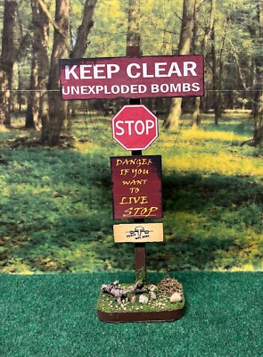 1/6 scale WW2 U. S. Keep Clear Unexploded Bombs Diorama Sign | eBay