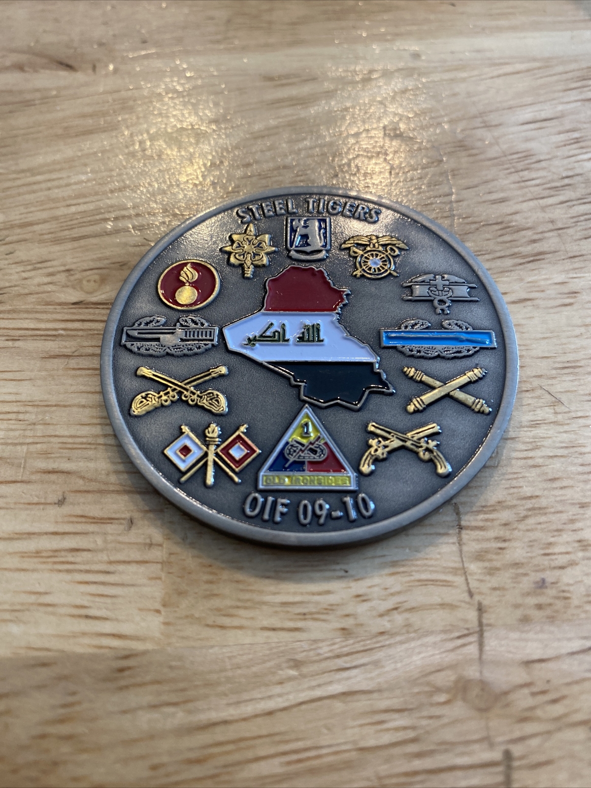Commander Deployment Challenge Coin COB ADDER 77 Armor REGT Steel Tiger ...