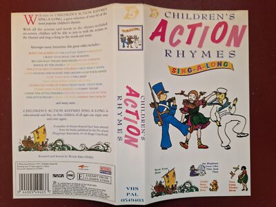 Children's Action Rhymes Sing-A-Along - Used Video Sleeve/Cover #B16063 ...