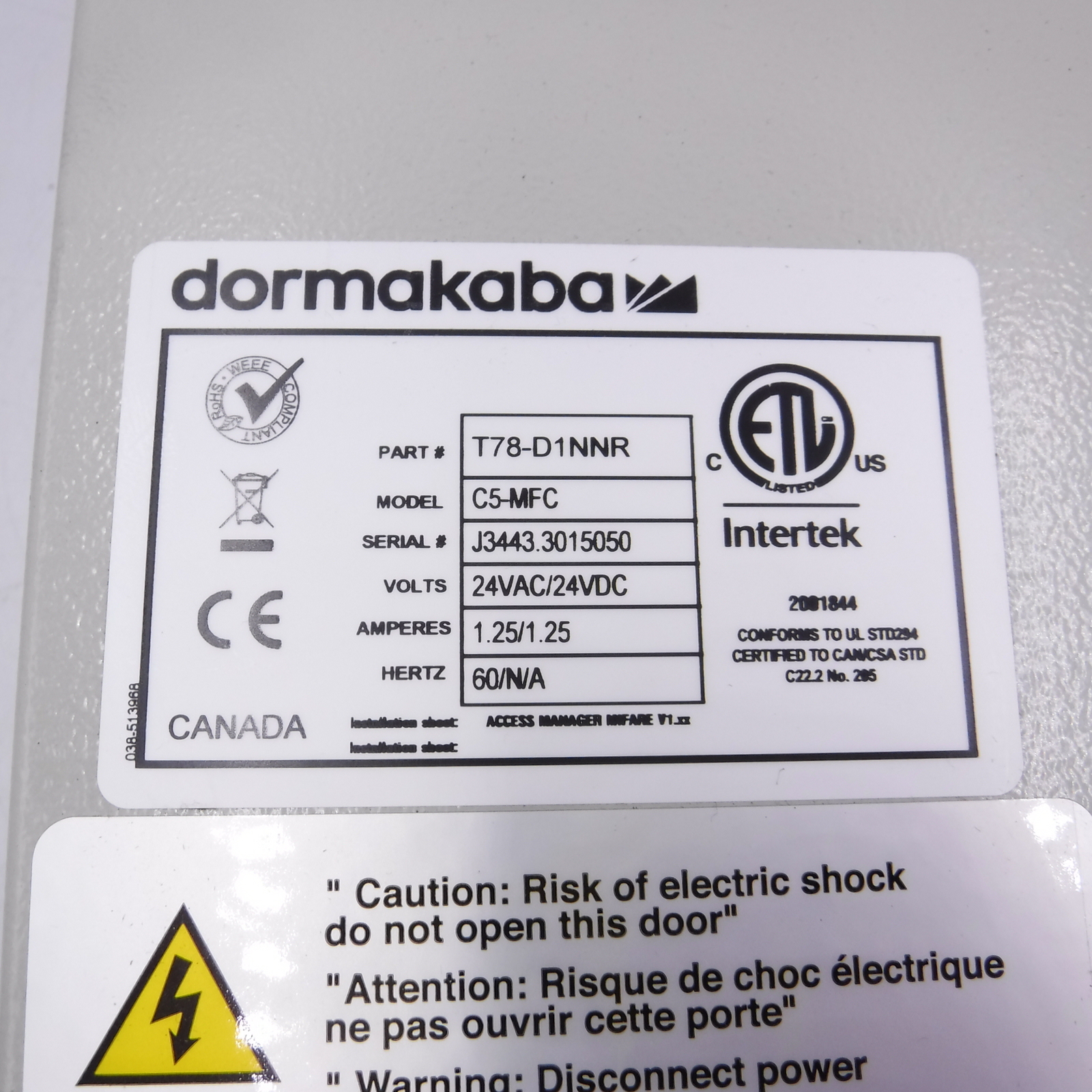 DormaKaba Saflok Multi-Floor Controller C5-MFC Elevator Control ...