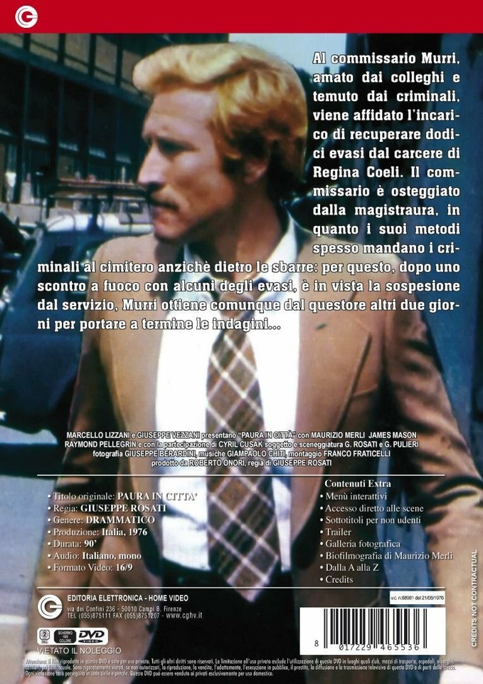 Dvd PAURA IN CITTA' con Maurizio Merli nuovo 1976 | eBay