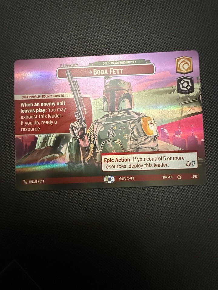 Star Wars unlimited Boba Fett Spark Of The Rebellion Showcase | eBay